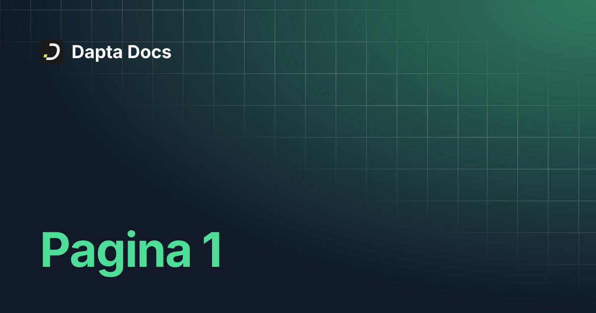 Pagina 1 | Dapta Docs