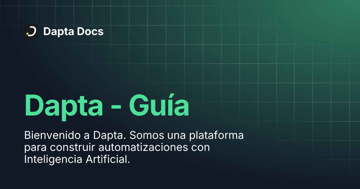 Dapta - Guía | 🇪🇸 Español | Dapta Docs